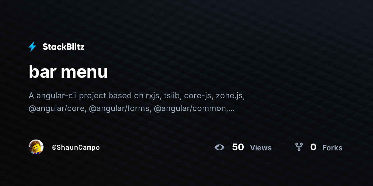 bar menu - StackBlitz