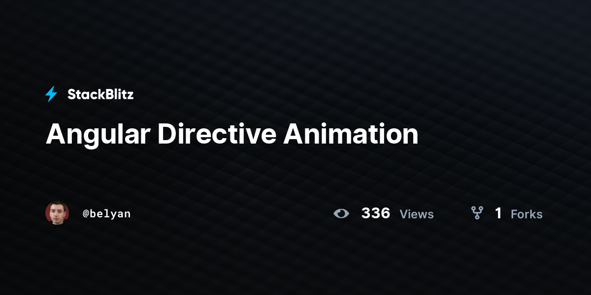 Angular Directive Animation Stackblitz
