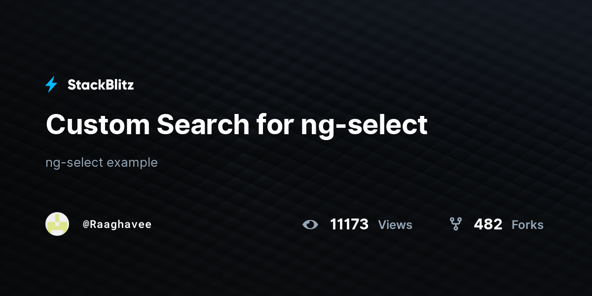 Custom Search for ng-select - StackBlitz
