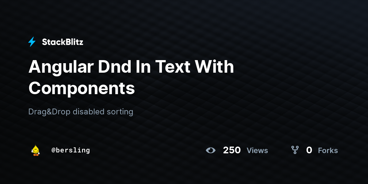 Angular Dnd In Text With Components - StackBlitz