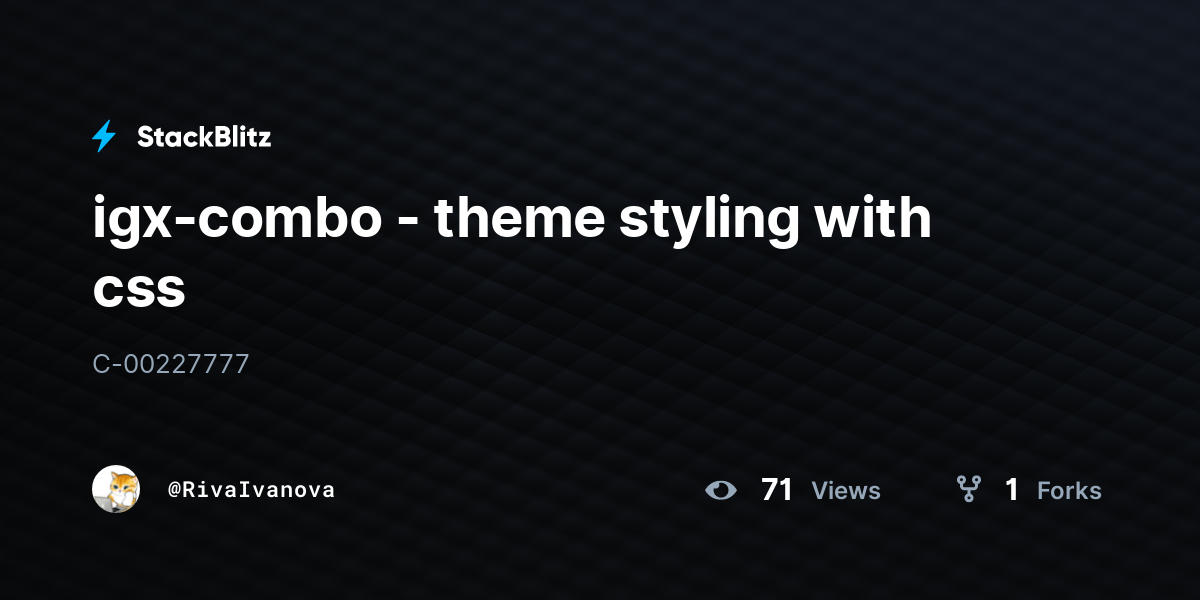 igx-combo - theme styling with css - StackBlitz