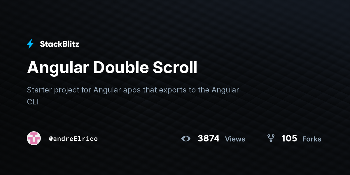 Angular Double Scroll - StackBlitz