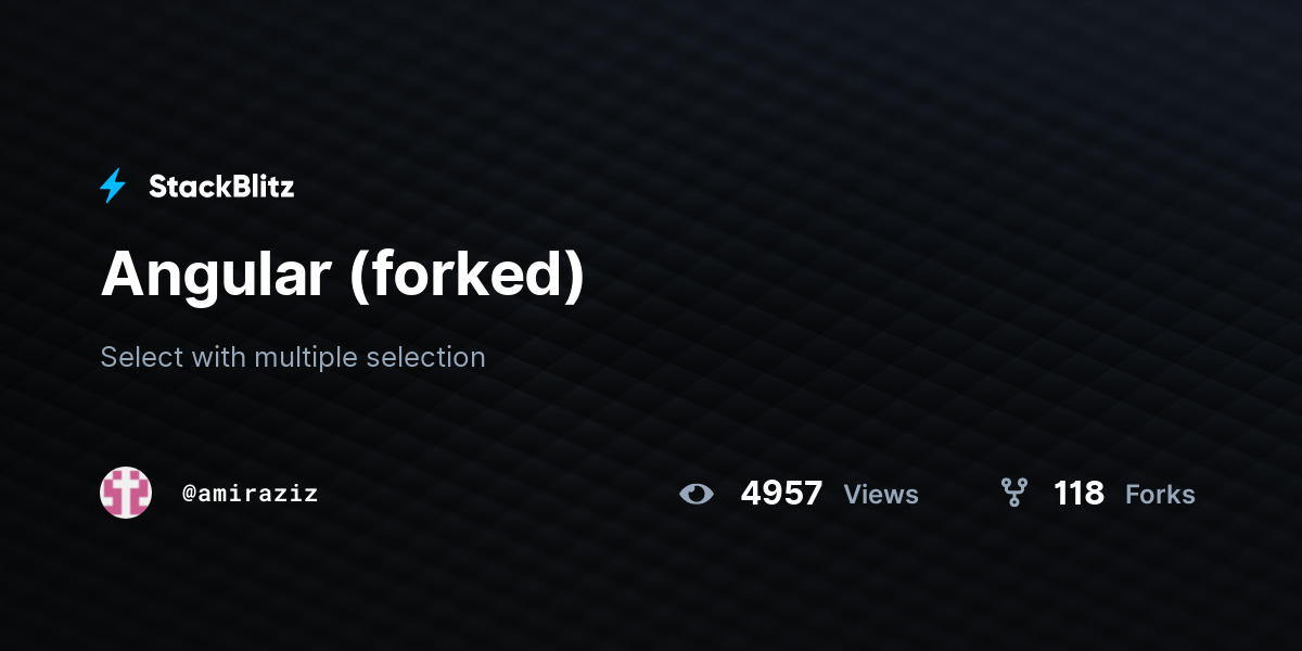Angular (forked) - StackBlitz