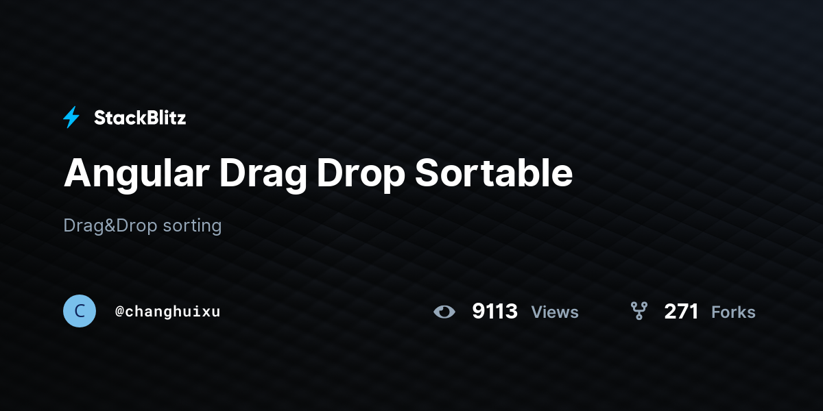 Angular Drag Drop Sortable - StackBlitz Angular Drag Drop Sortable - StackBlitz
