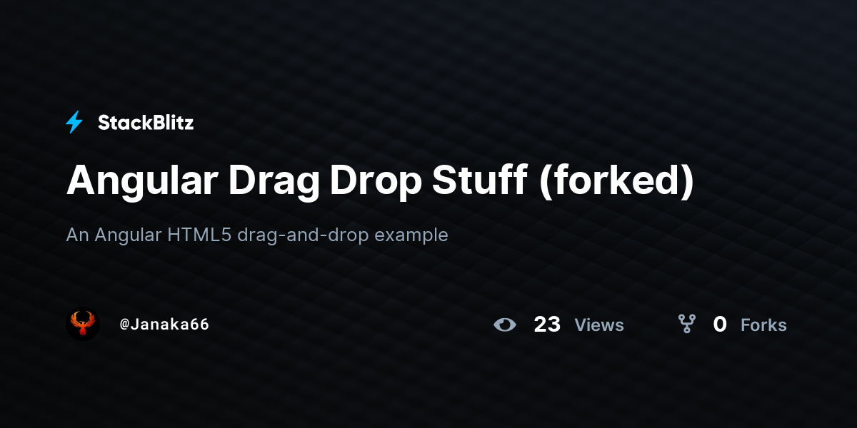 Angular Drag Drop Stuff (forked) - StackBlitz Angular Drag Drop Stuff (forked) - StackBlitz