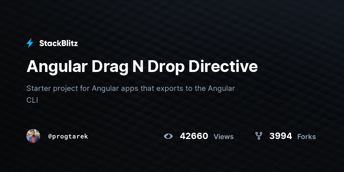 Angular Drag N Drop Directive - StackBlitz