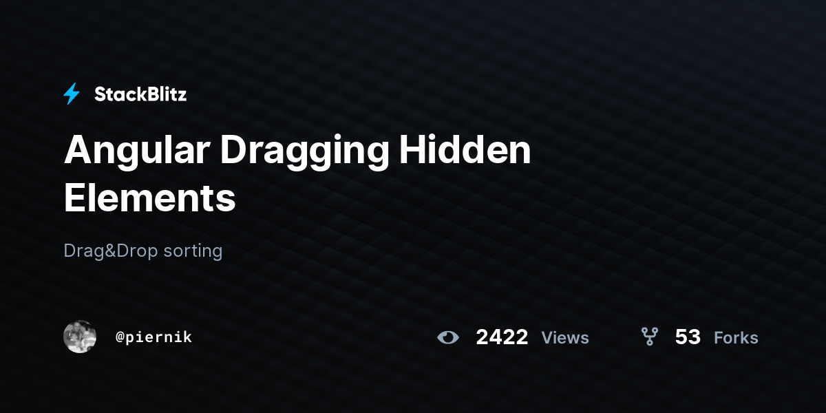 Angular Dragging Hidden Elements - StackBlitz Angular Dragging Hidden Elements - StackBlitz