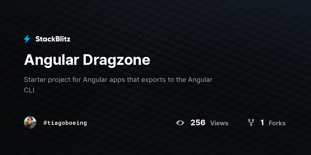 Angular Dragzone - StackBlitz