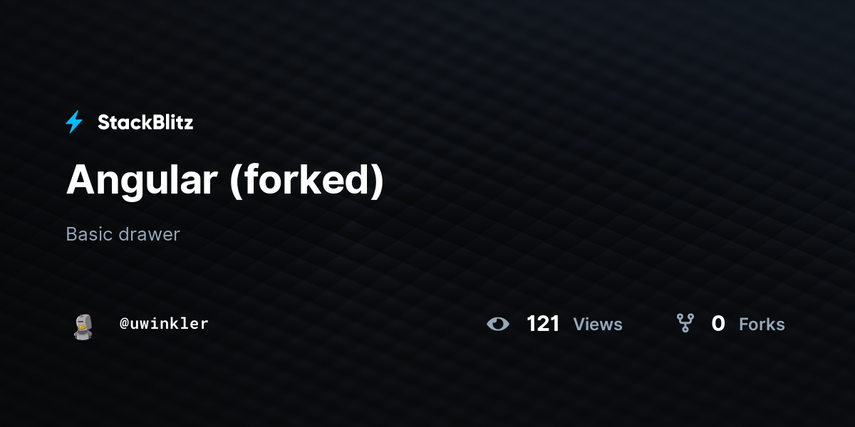 Angular (forked) - StackBlitz