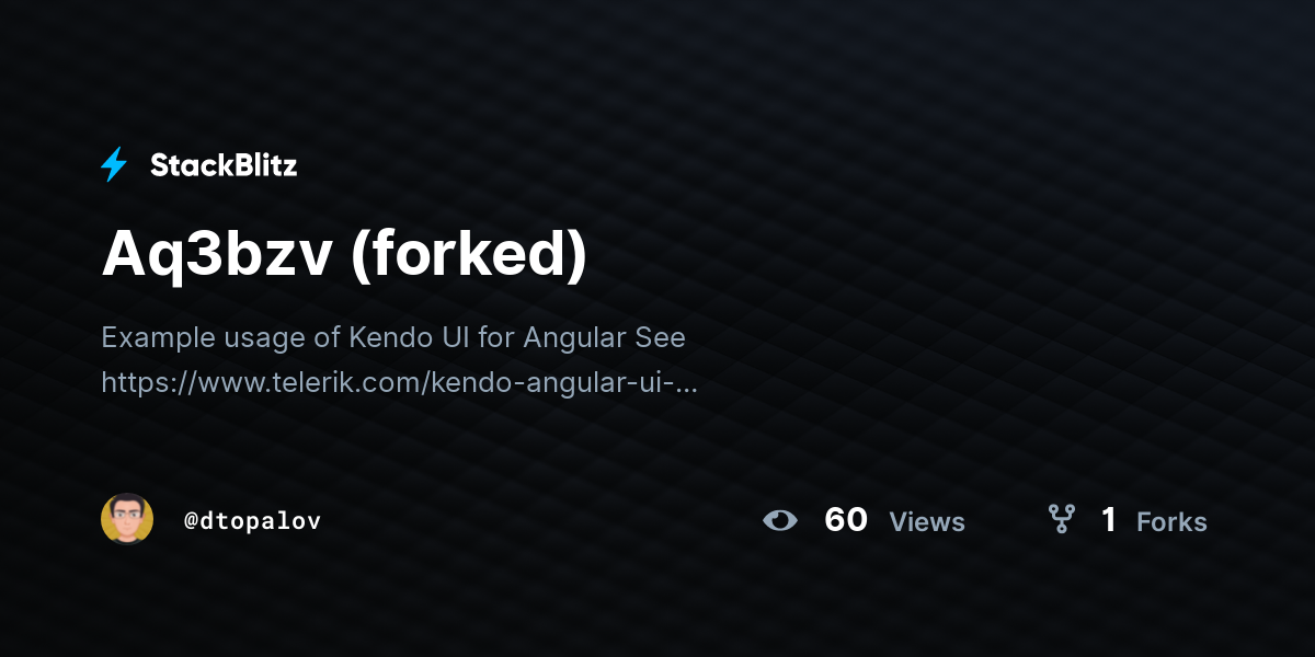 Aq3bzv (forked) - StackBlitz