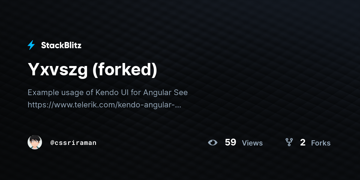 Yxvszg (forked) - StackBlitz