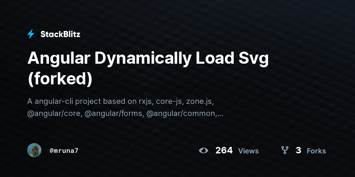 Angular Dynamically Load Svg (forked) - StackBlitz Angular Dynamically Load Svg (forked) - StackBlitz