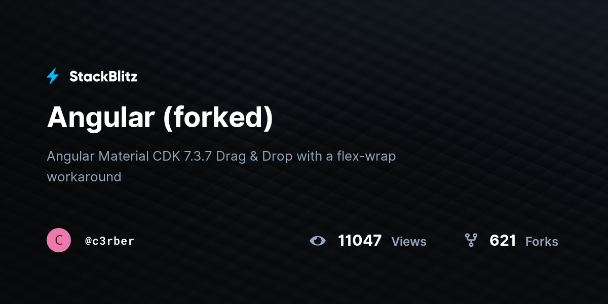 Angular (forked) - StackBlitz