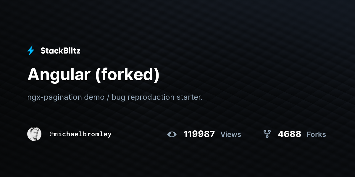 Angular (forked) - StackBlitz