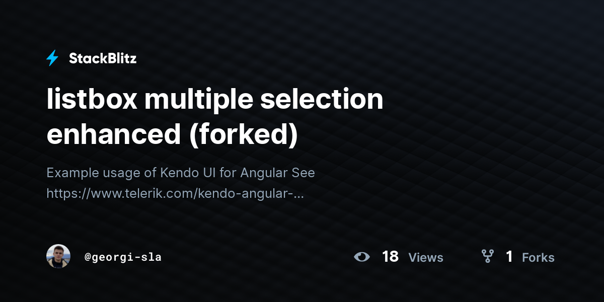 listbox multiple selection enhanced (forked) - StackBlitz