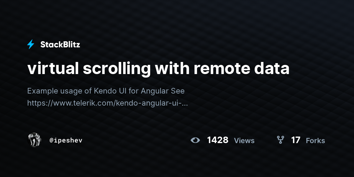 virtual scrolling with remote data - StackBlitz