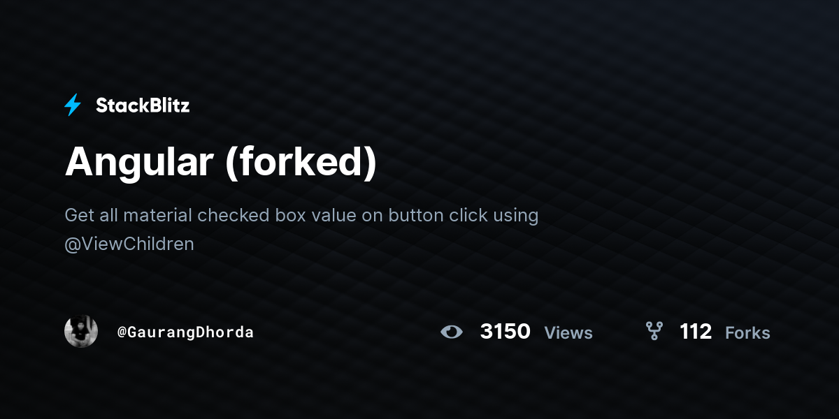 Angular (forked) - StackBlitz