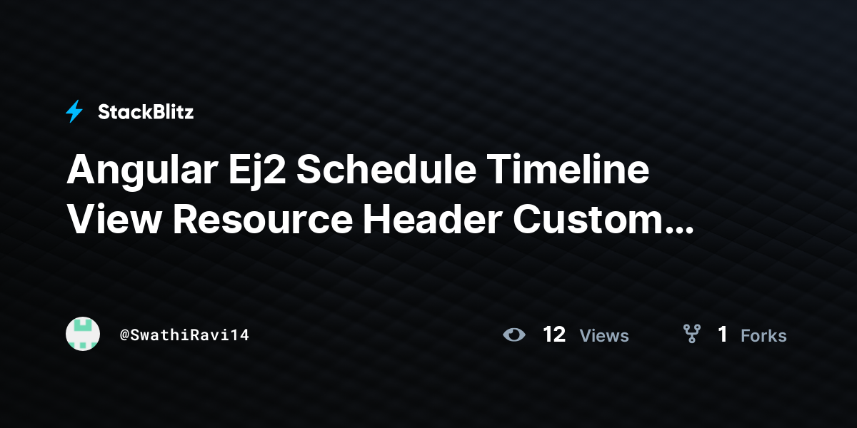 Angular Ej2 Schedule Timeline View Resource Header Custom (forked ...