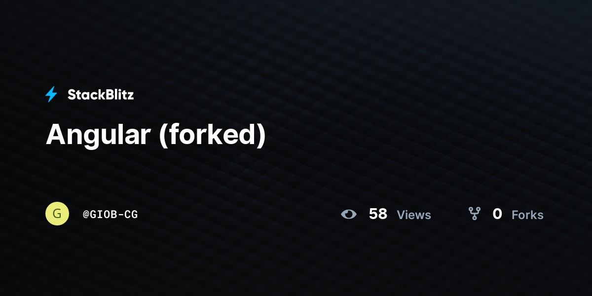 Angular (forked) - StackBlitz