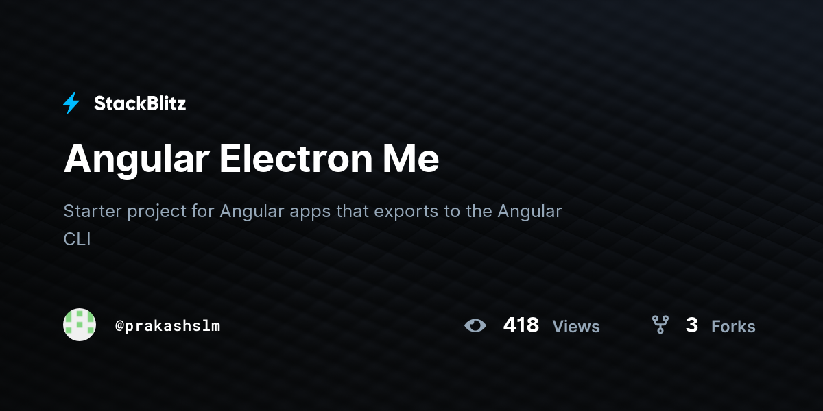 Angular Electron Me - StackBlitz