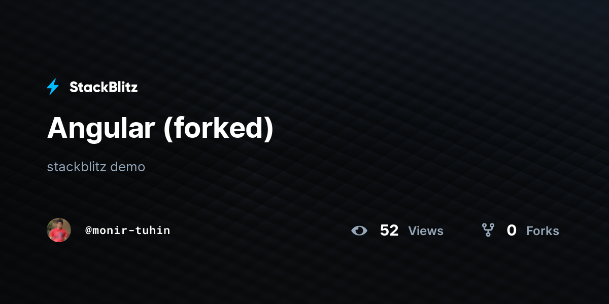Angular (forked) - StackBlitz