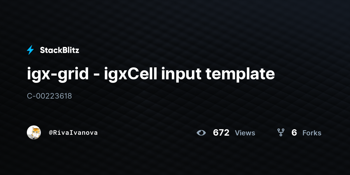 igx-grid - igxCell input template - StackBlitz