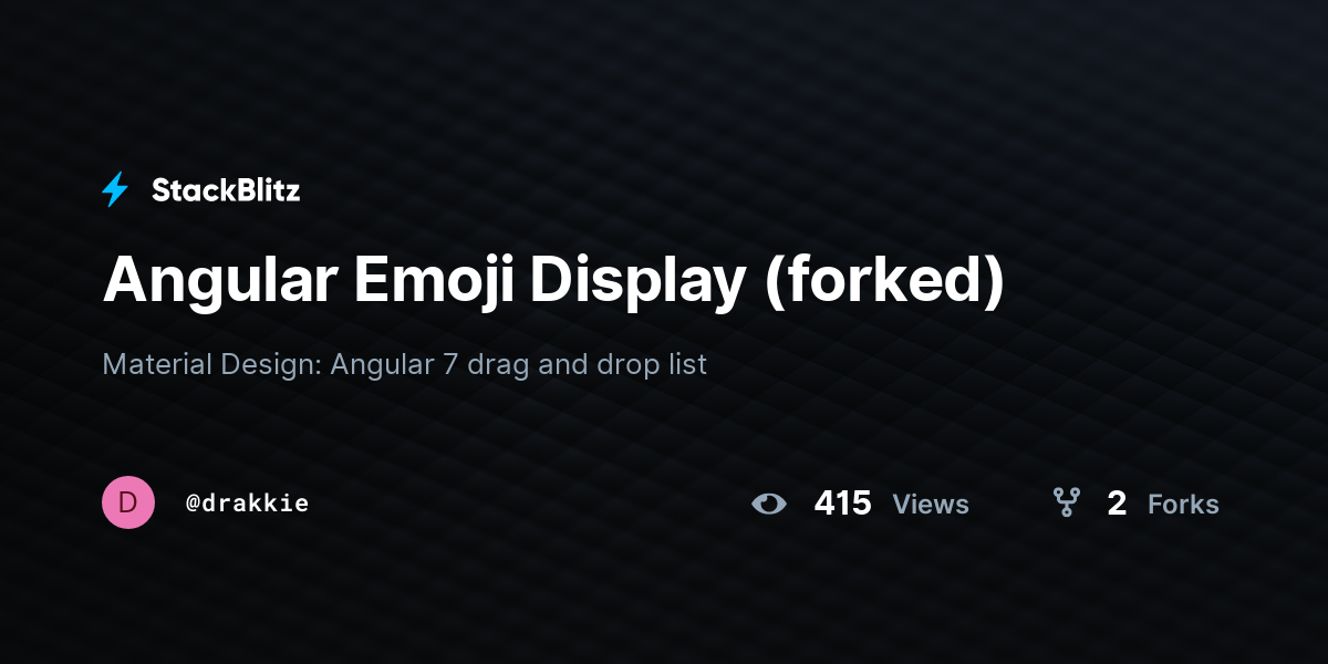 Angular Emoji Display (forked) - StackBlitz