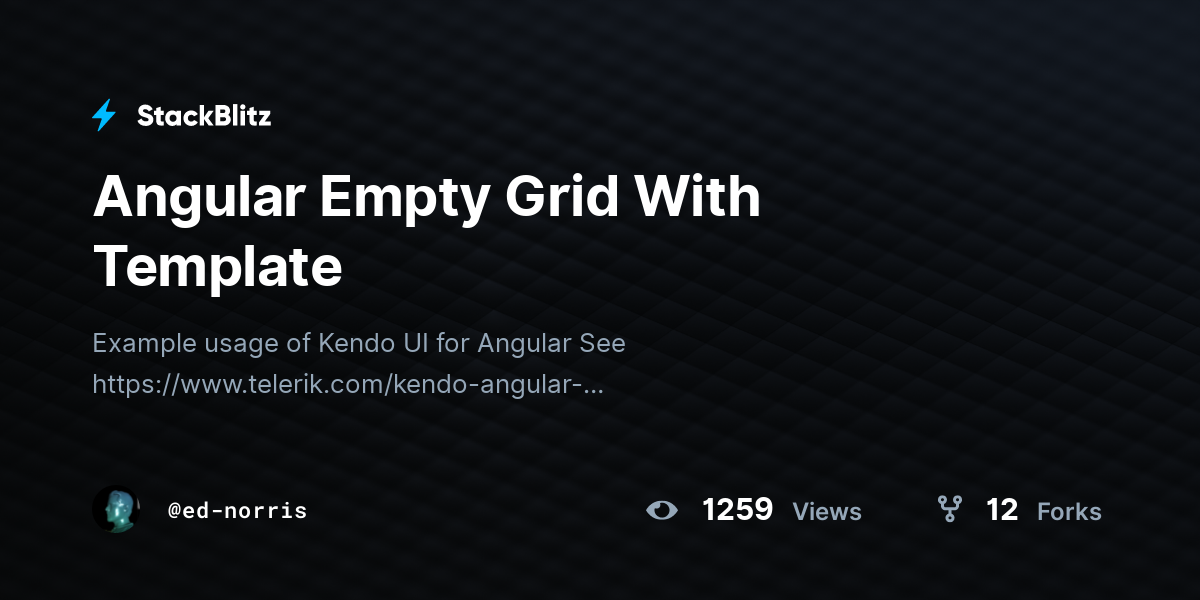 Angular Empty Grid With Template - StackBlitz