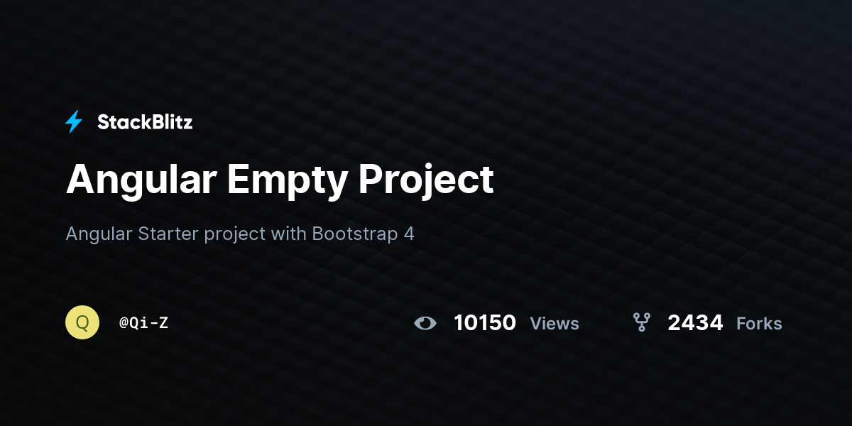 Angular Empty Project - StackBlitz