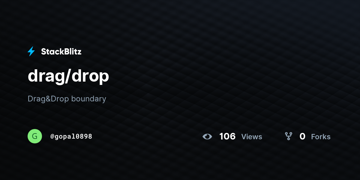 drag/drop - StackBlitz