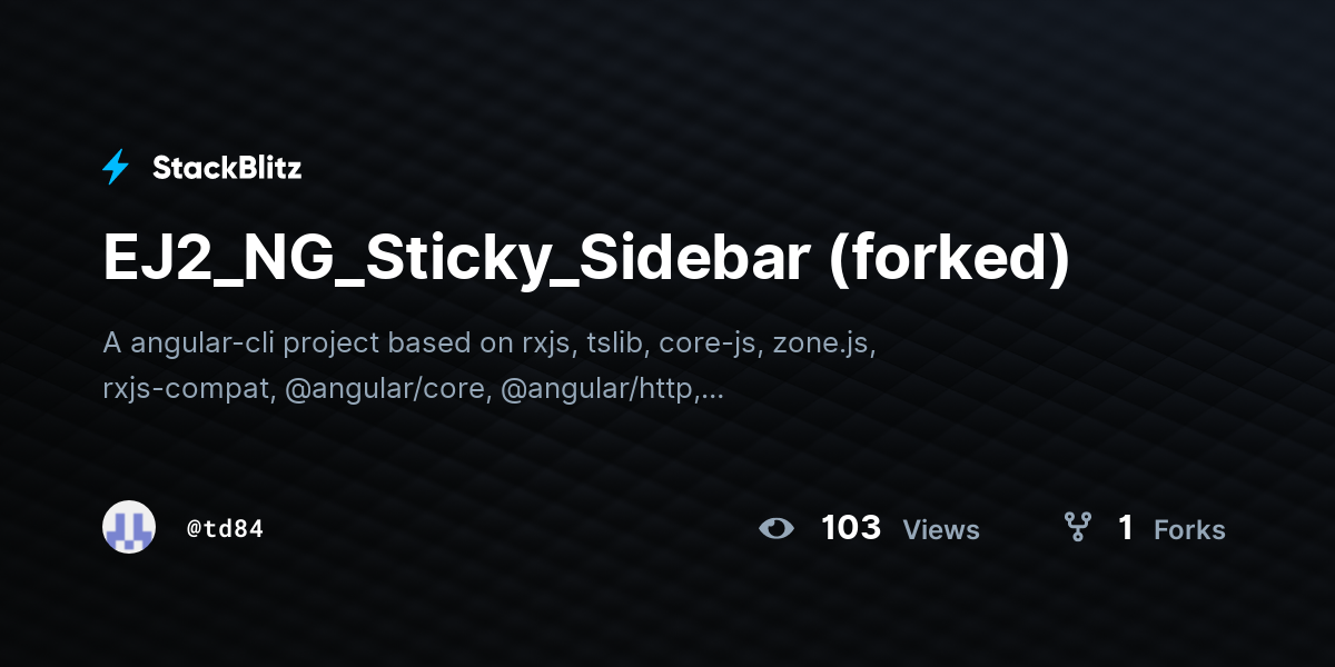 EJ2_NG_Sticky_Sidebar (forked) - StackBlitz