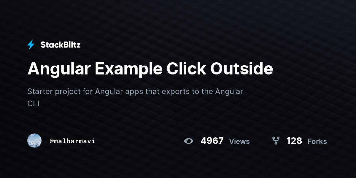 Angular Example Click Outside - StackBlitz