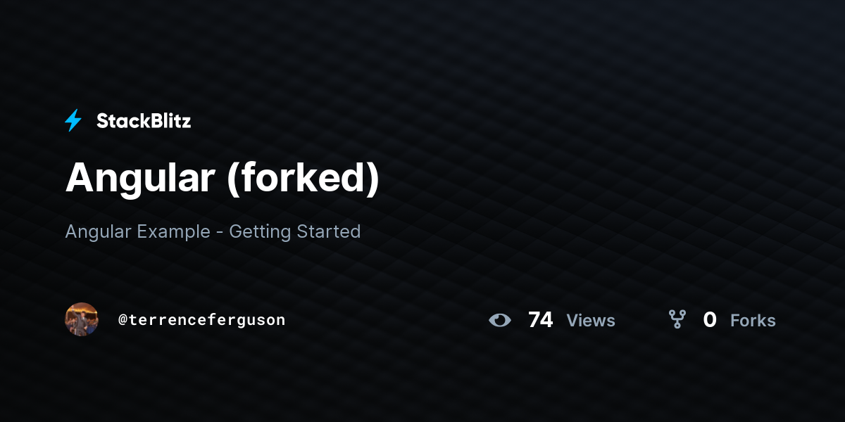 Angular (forked) - StackBlitz