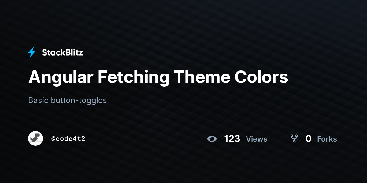 Angular Fetching Theme Colors - StackBlitz