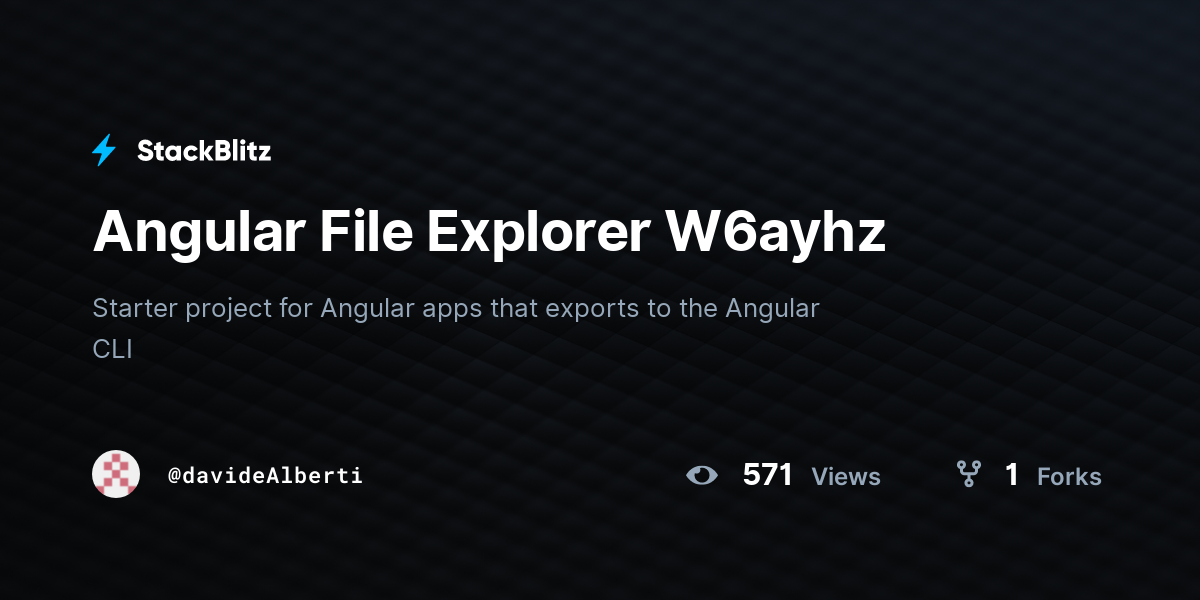Angular File Explorer W6ayhz - StackBlitz