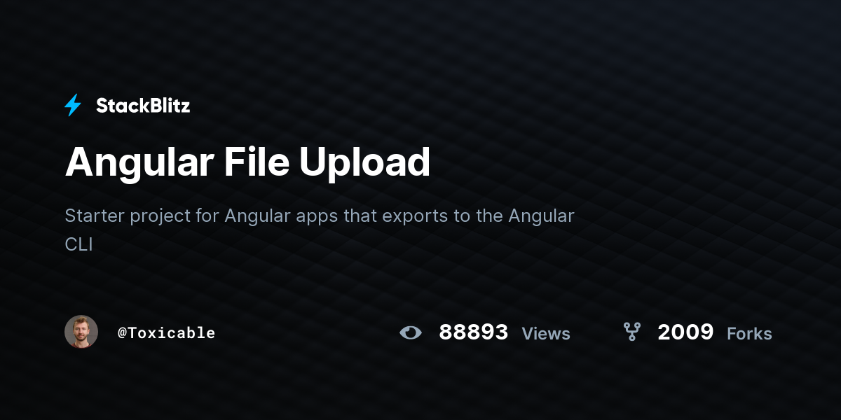 Angular File Upload - StackBlitz