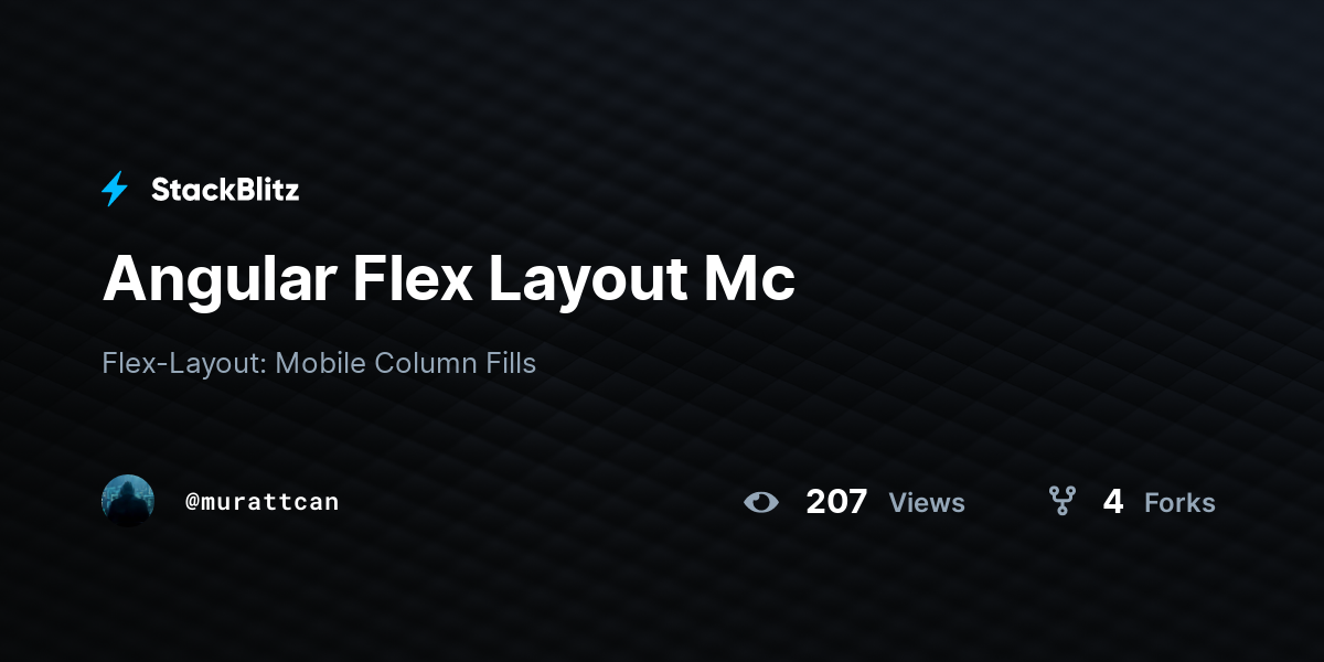 Angular Flex Layout Mc - StackBlitz