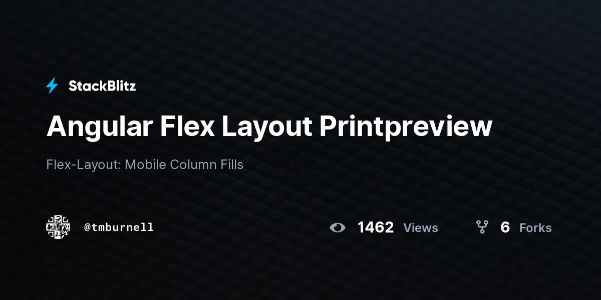 Angular Flex Layout Printpreview - StackBlitz