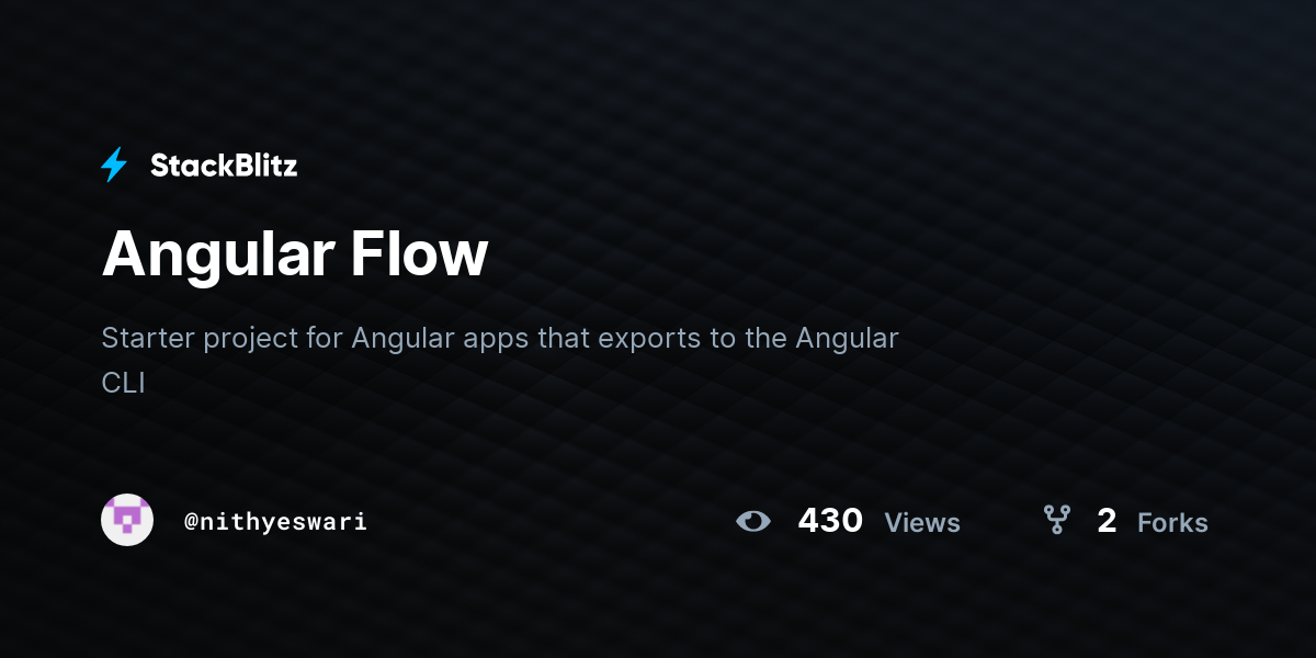Angular Flow - StackBlitz