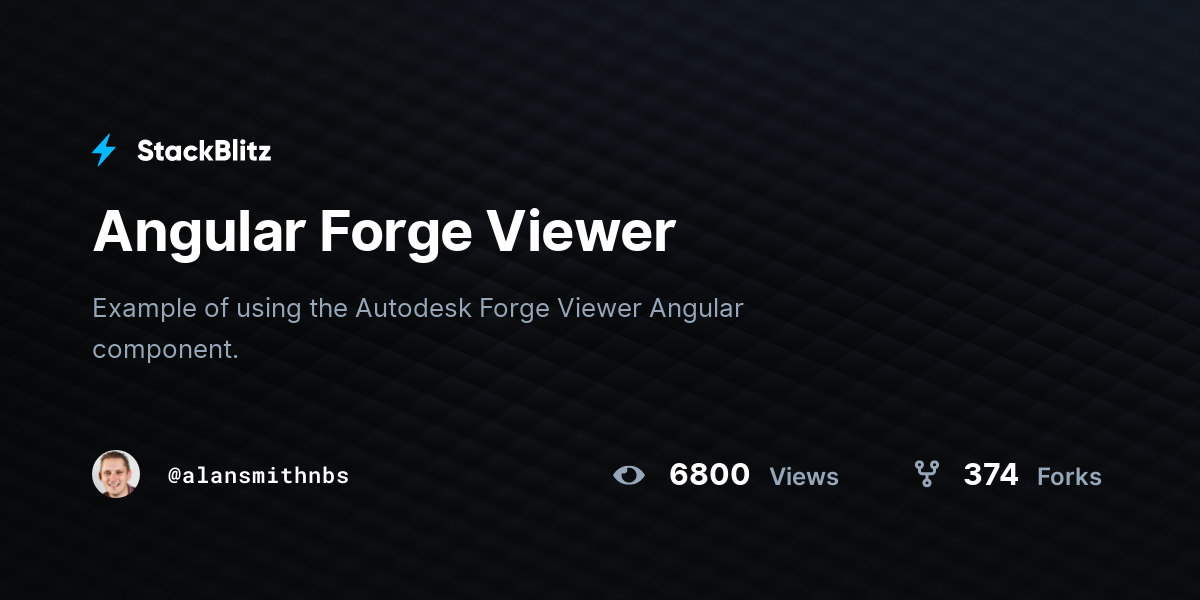 Angular Forge Viewer Stackblitz