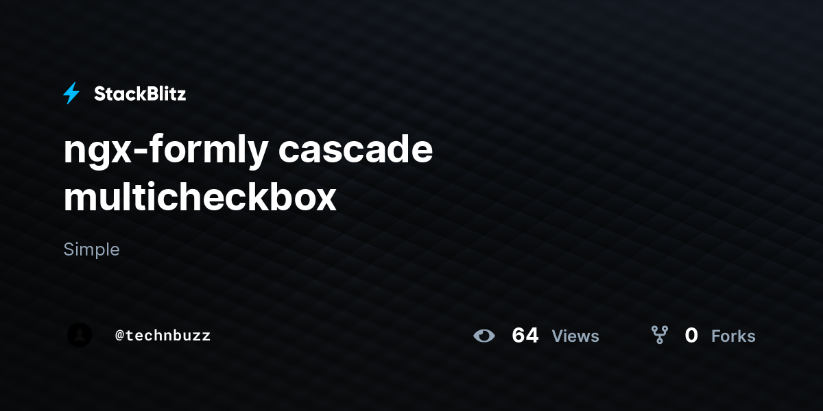 ngx-formly cascade multicheckbox - StackBlitz