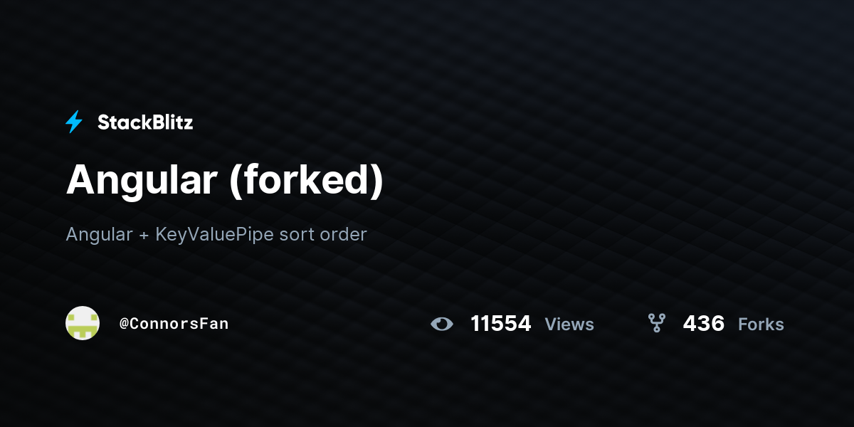 Angular (forked) - StackBlitz
