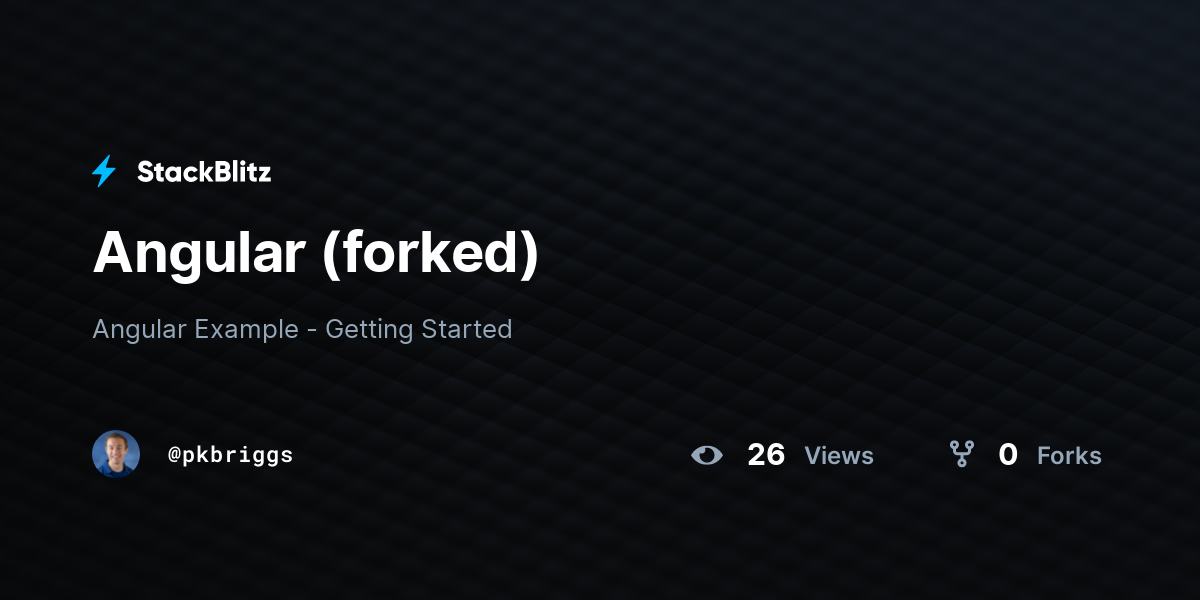 Angular Forked Stackblitz 9899
