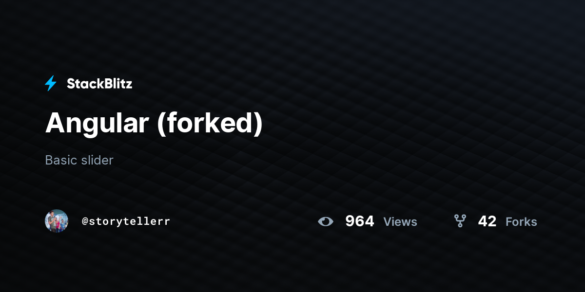 Angular (forked) - StackBlitz