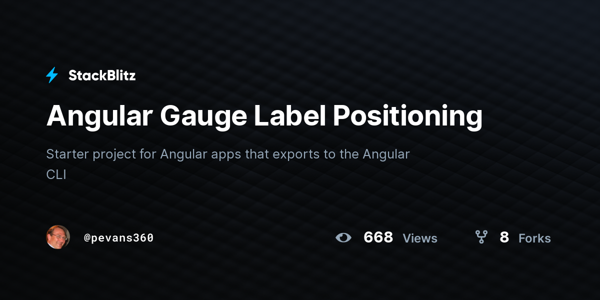 Angular Gauge Label Positioning - StackBlitz