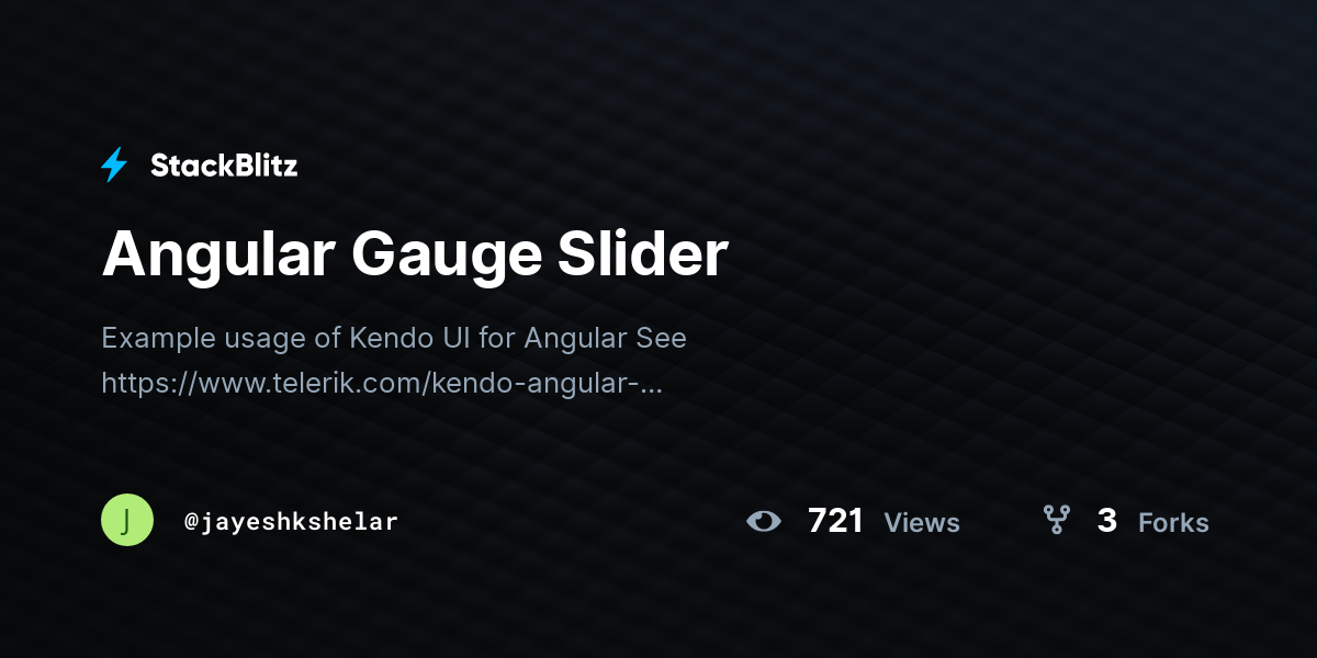 Angular Gauge Slider - StackBlitz