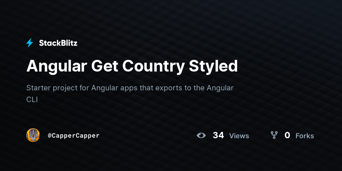 Angular Get Country Styled - StackBlitz