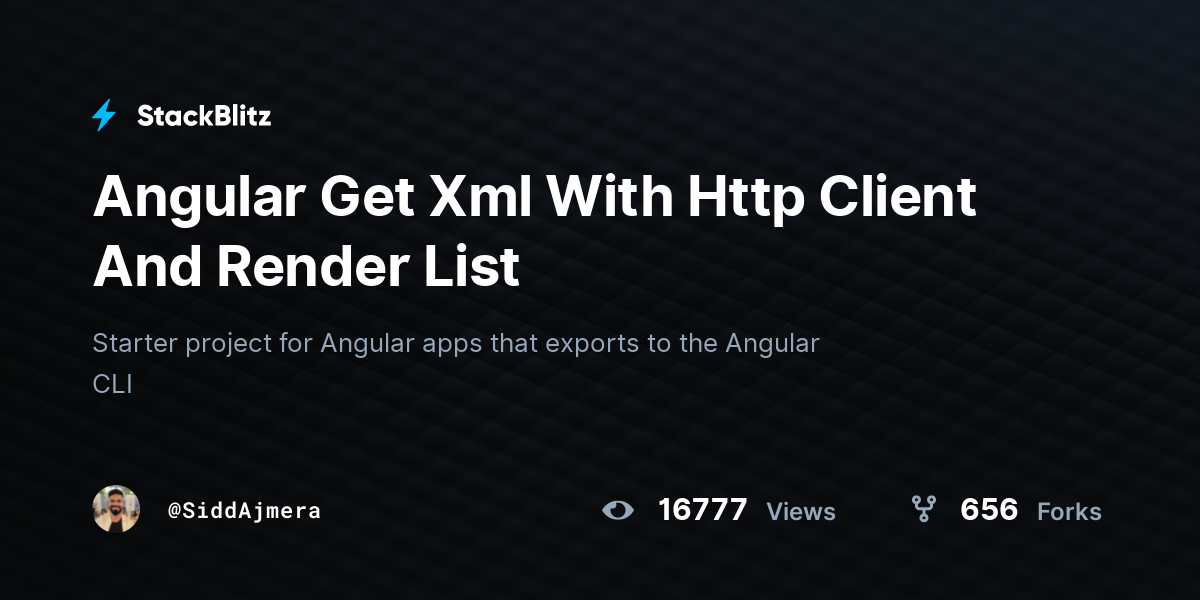 Angular Get Xml With Http Client And Render List - StackBlitz