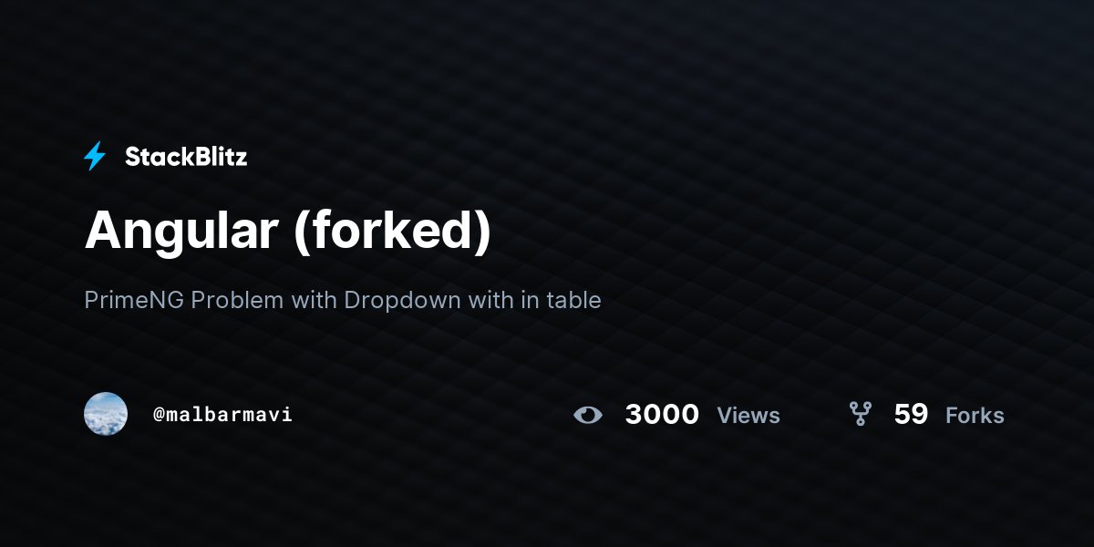 Angular (forked) - StackBlitz