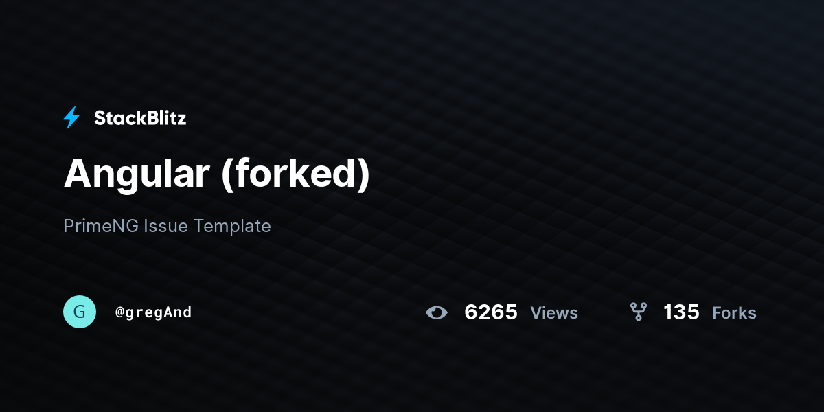 Angular (forked) - StackBlitz